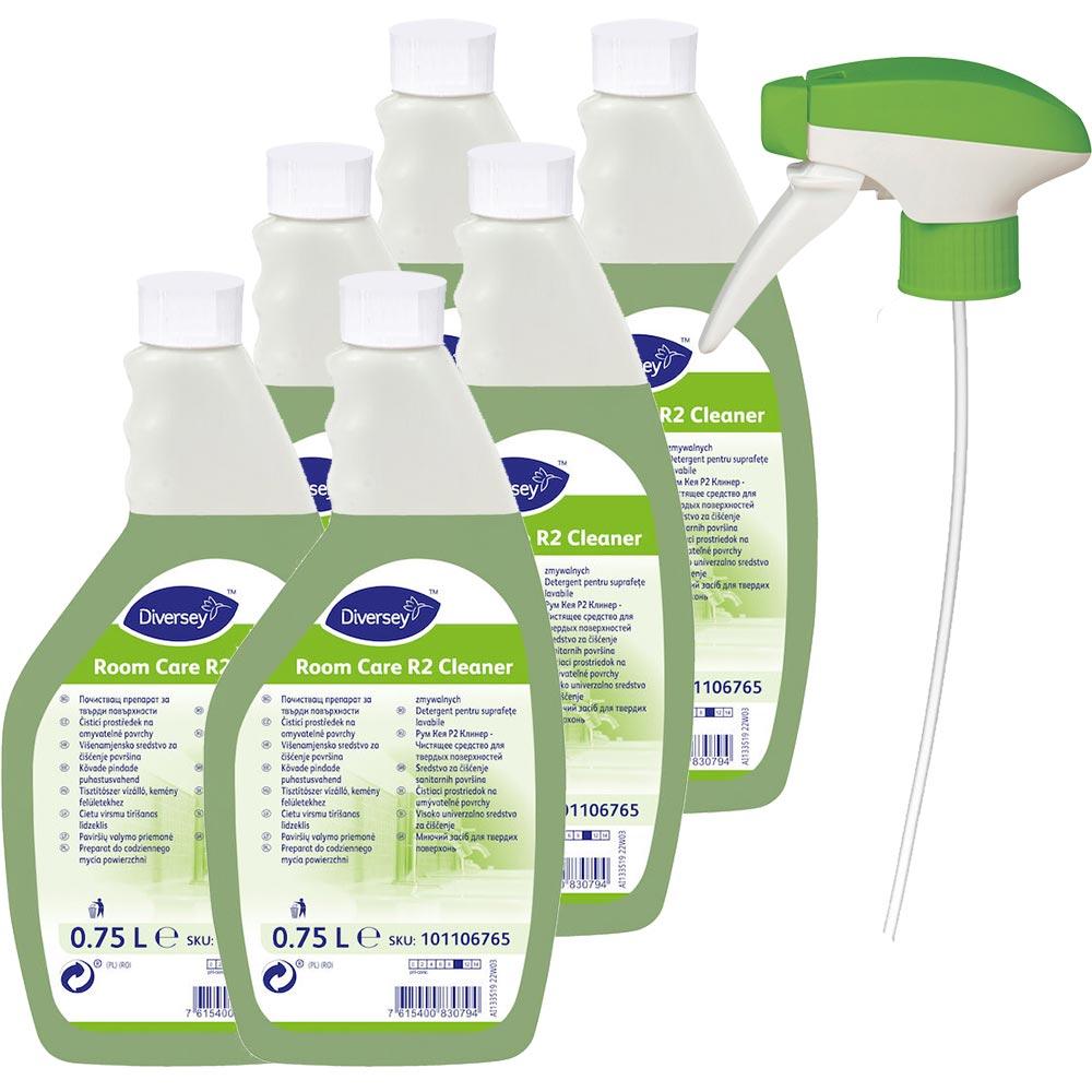 Diversey PAKIET Room Care R2 cleaner do mycia łazienki 6x750ml ...