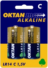 Oktan baterie alkaliczne C R14 1,5V 2szt. - Hurtownia środków czystości ...