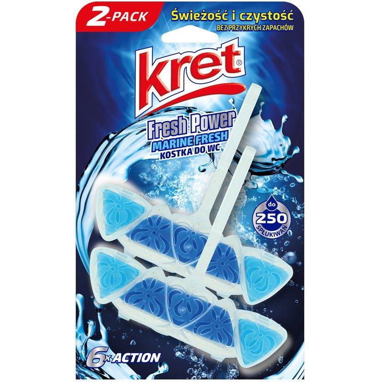 Kret Fresh Power zawieszka do WC Marine Fresh 40g 2szt. - CzystySklep.pl