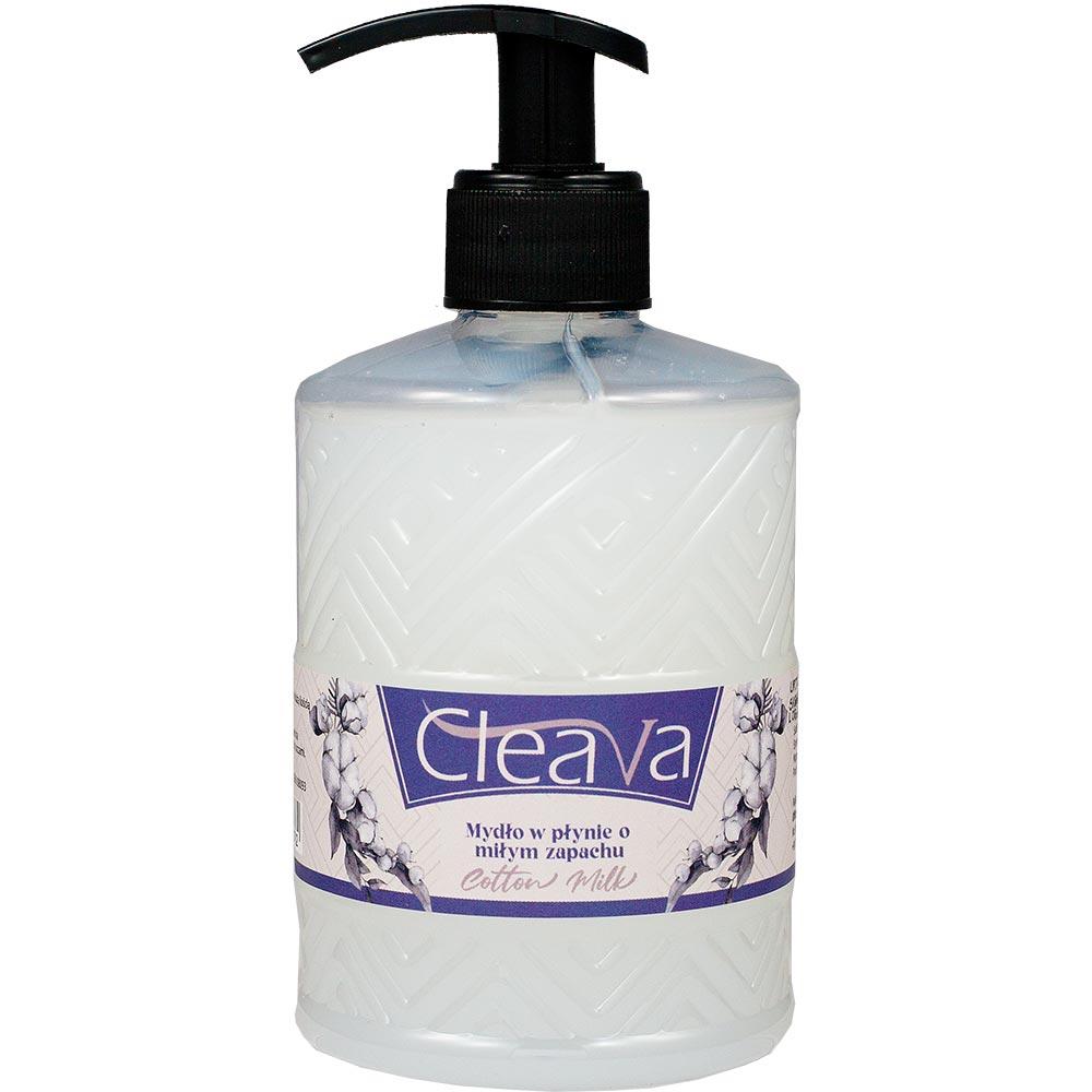 Cleava mydło w płynie 400ml Cotton Milk dozownik - CzystySklep.pl