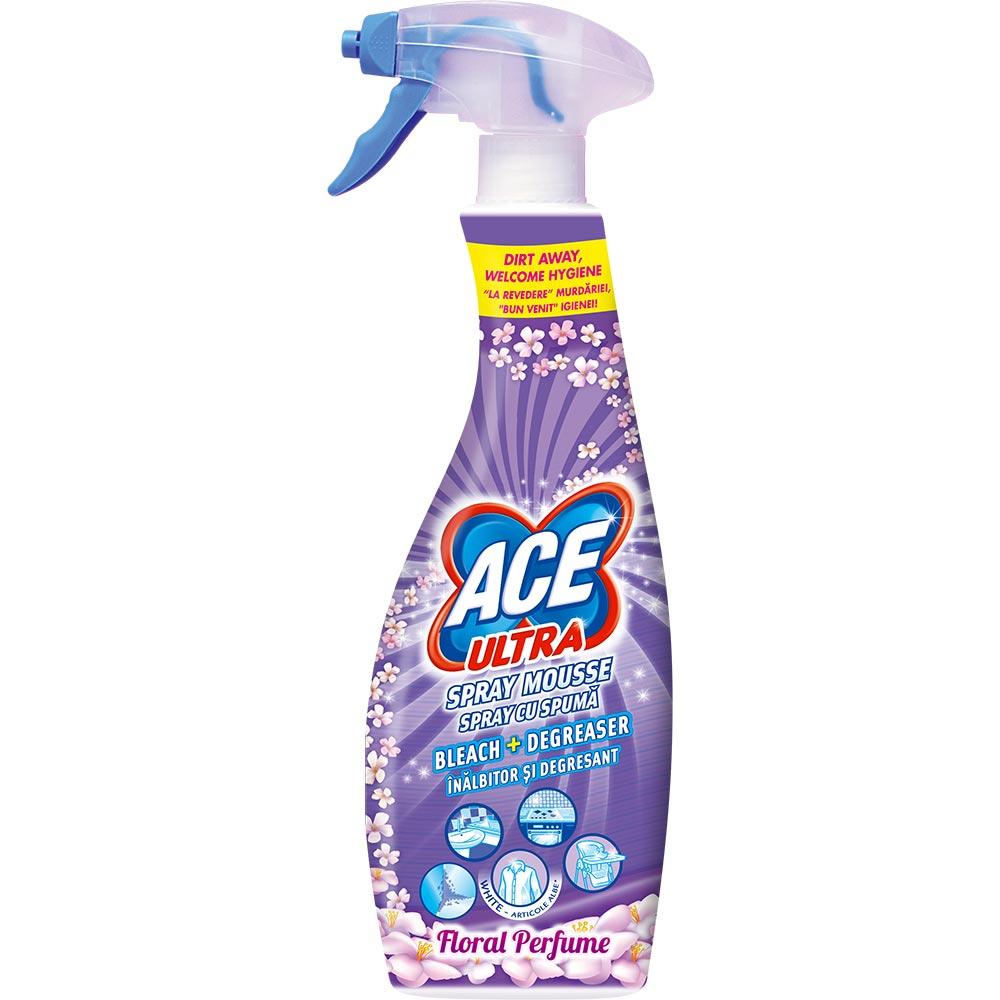 Ace Ultra Spray Flowers odplamiacz w piance 700ml - CzystySklep.pl